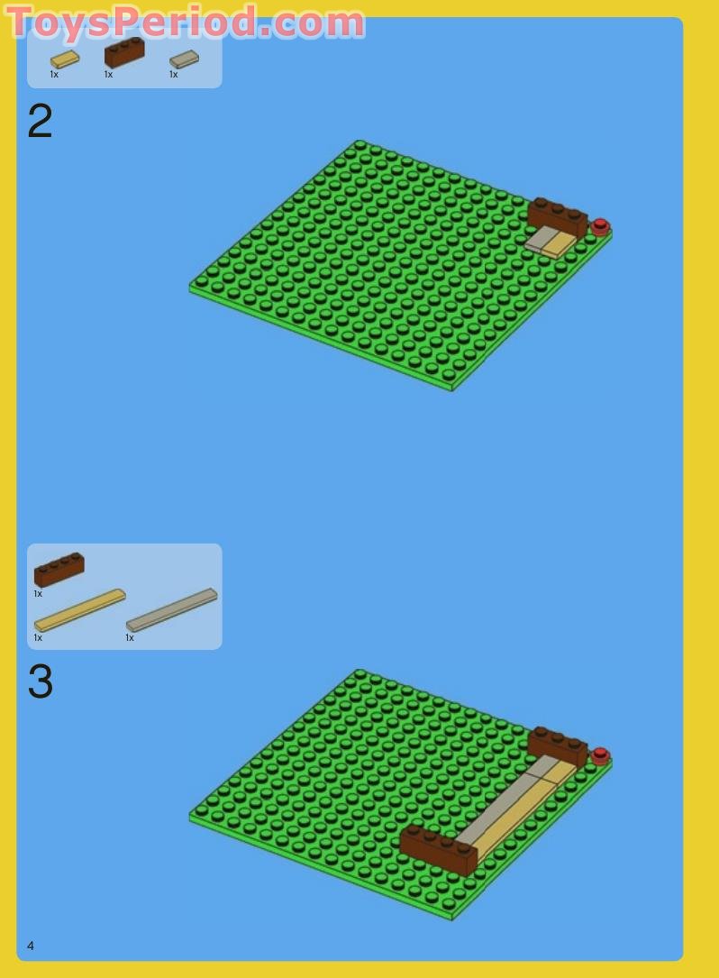 LEGO 5766 Log Cabin Instructions and Parts List