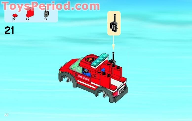 LEGO 60004 Fire Station Instructions and Parts List