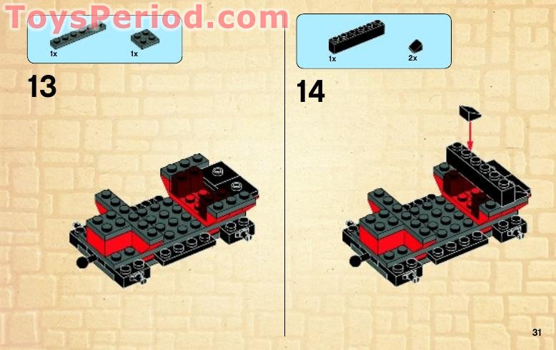 LEGO 70401 Gold Getaway Instructions and Parts List