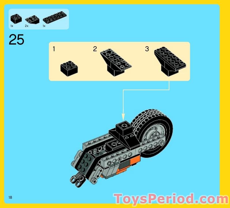 LEGO 7291 Street Rebel Instructions and Parts List