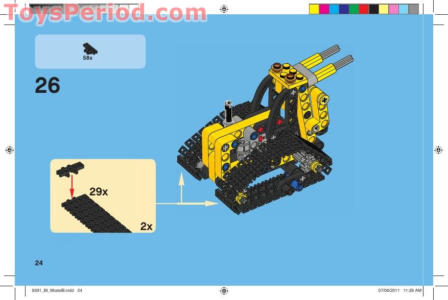 LEGO 9391 Crawler Crane Instructions and Parts List
