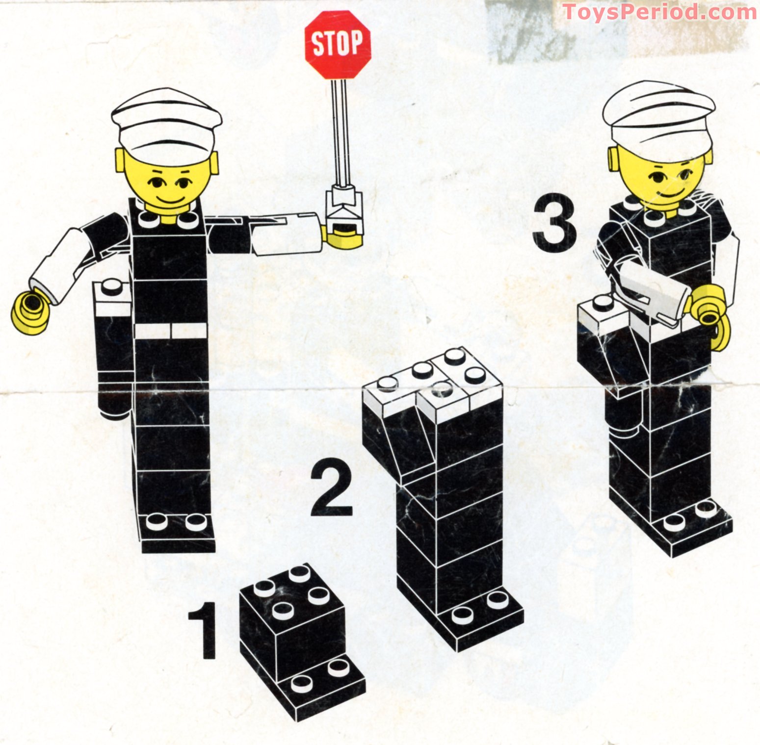 LEGO 256-1 Police Officers and Motorcycle Instructions and Parts List