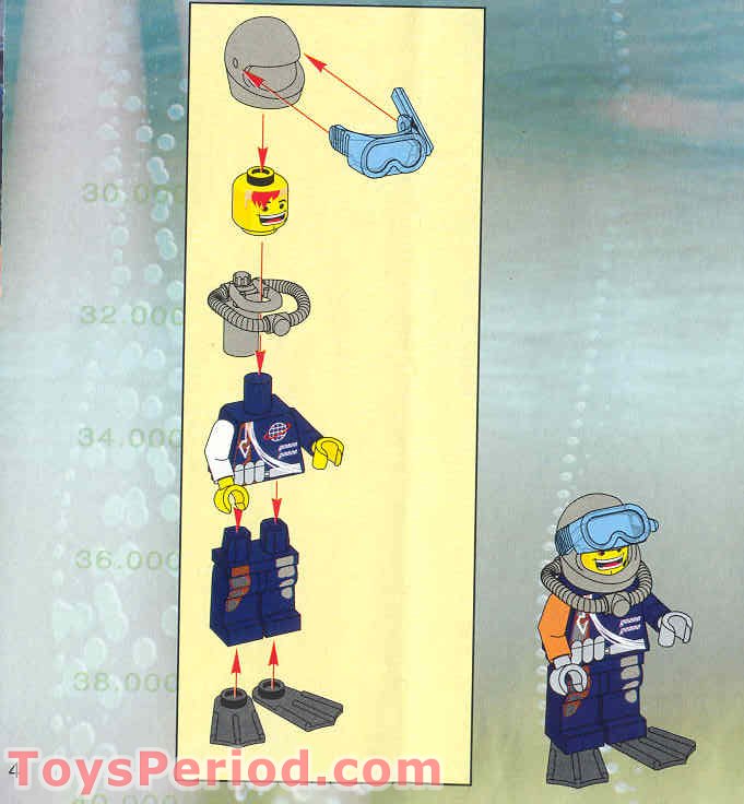 LEGO 4791 Alpha Team Sub-Surface Scooter Instructions and Parts List