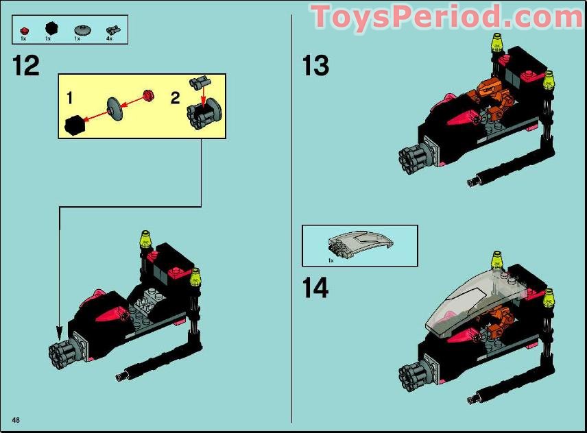 LEGO 7707 Striking Venom Instructions and Parts List