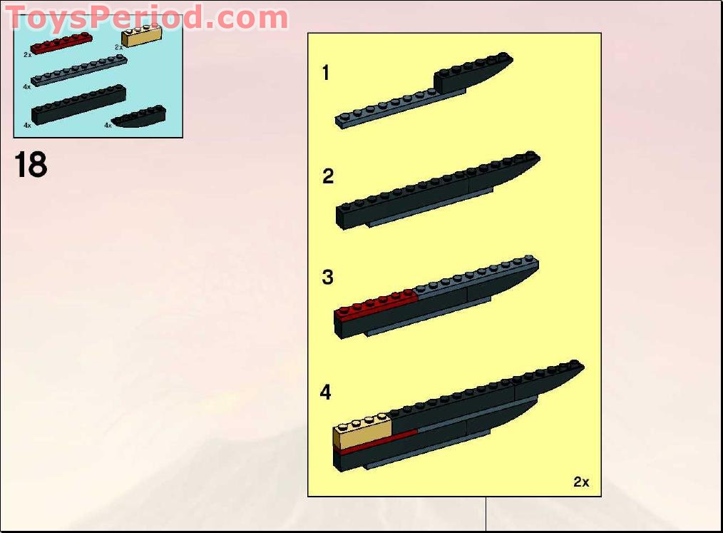 LEGO 7298 Dino Air Tracker Instructions and Parts List