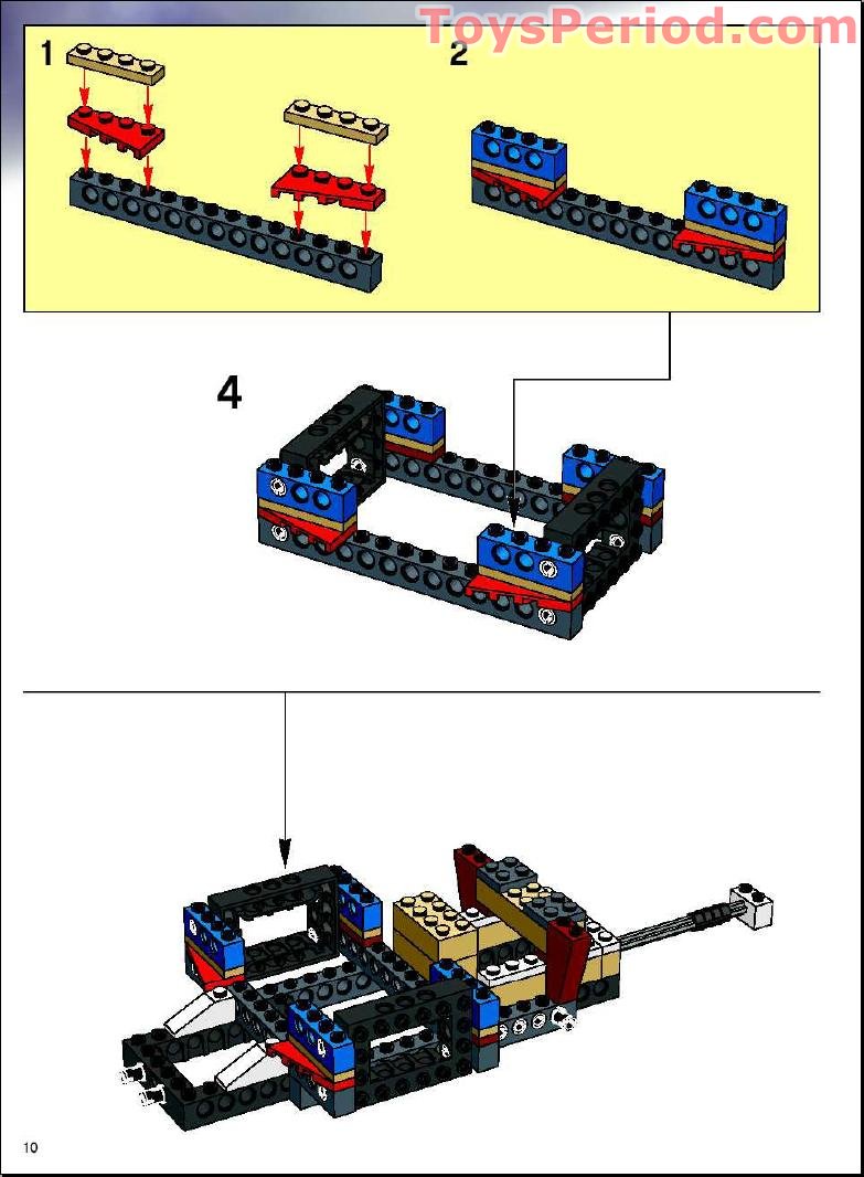 LEGO 7477 T1 Typhoon vs. T-Rex Instructions and Parts List