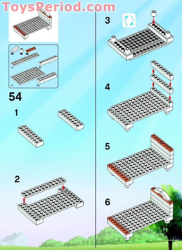 LEGO 7586 Sunshine Home Instructions and Parts List