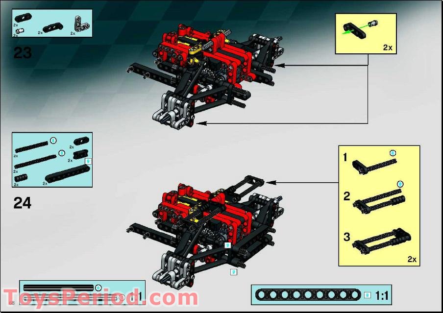 LEGO 8674 Ferrari F1 Racer 1:8 Instructions and Parts List