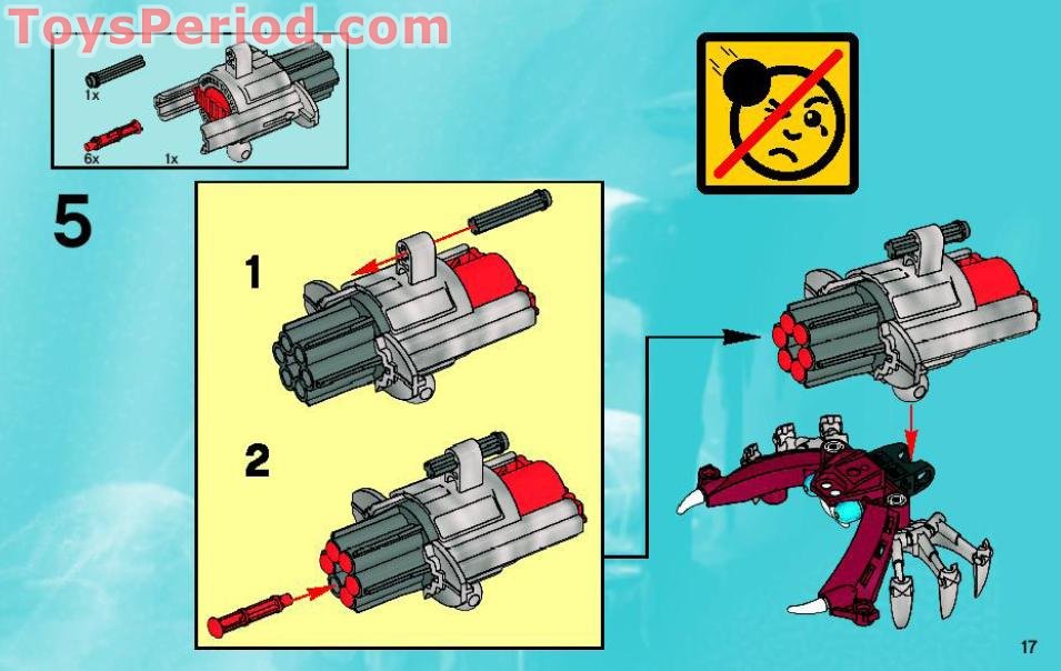 LEGO 8911 Toa Mahri Jaller Instructions and Parts List