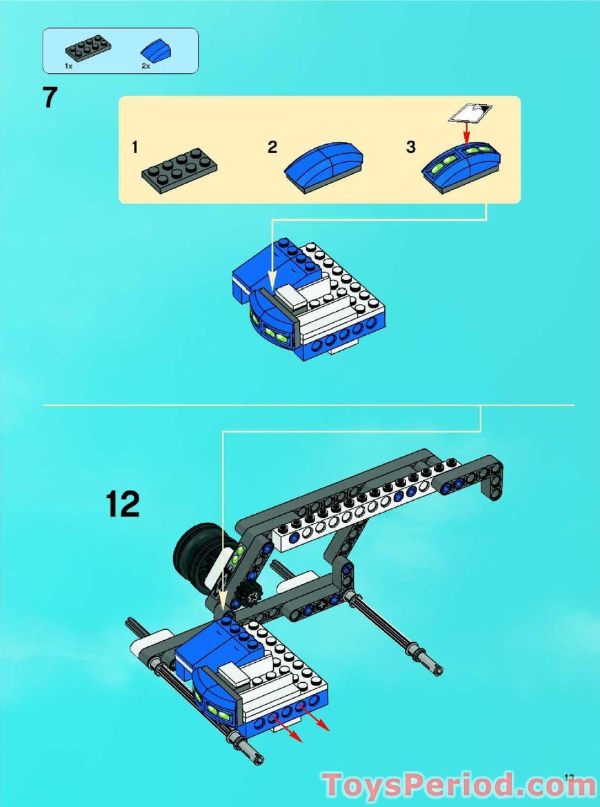 LEGO 8118 Hybrid Rescue Tank Instructions and Parts List