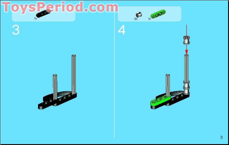 LEGO 8281 Mini Tractor Instructions and Parts List