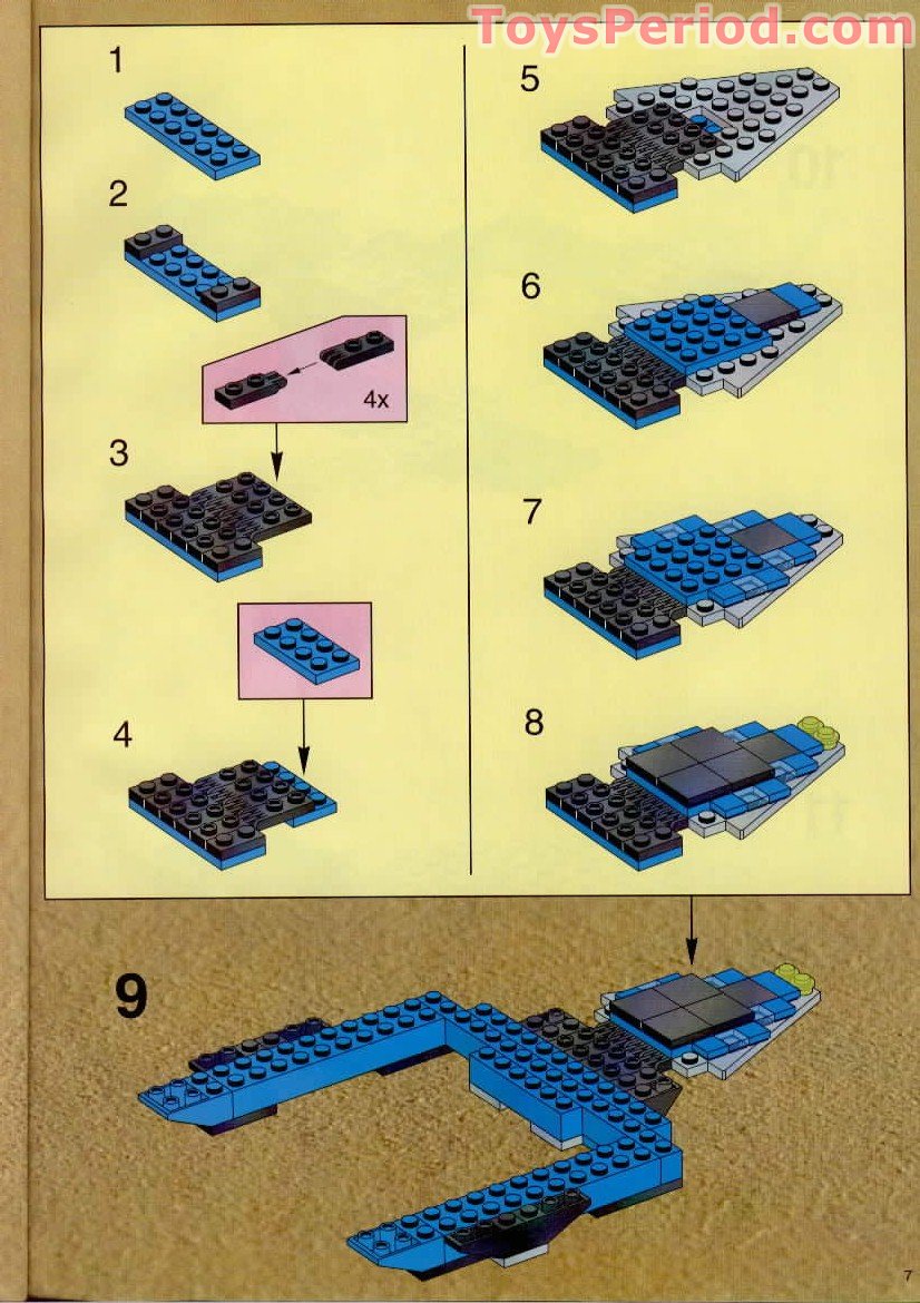 LEGO 1789 Star Hawk II Instructions and Parts List