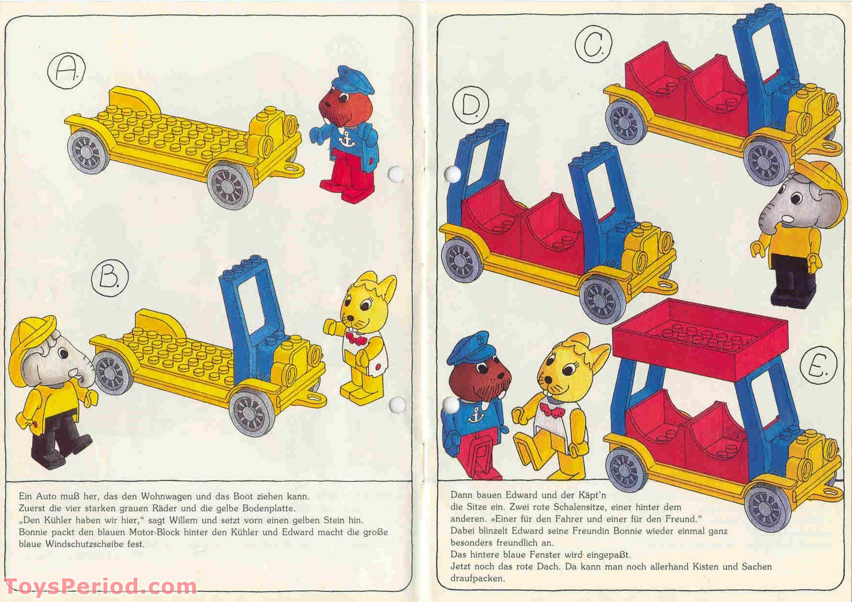 LEGO 3680 Camping Caravan Instructions and Parts List