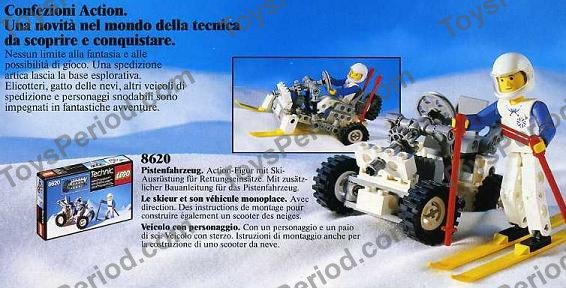 LEGO 8620 Snow Scooter Instructions and Parts List