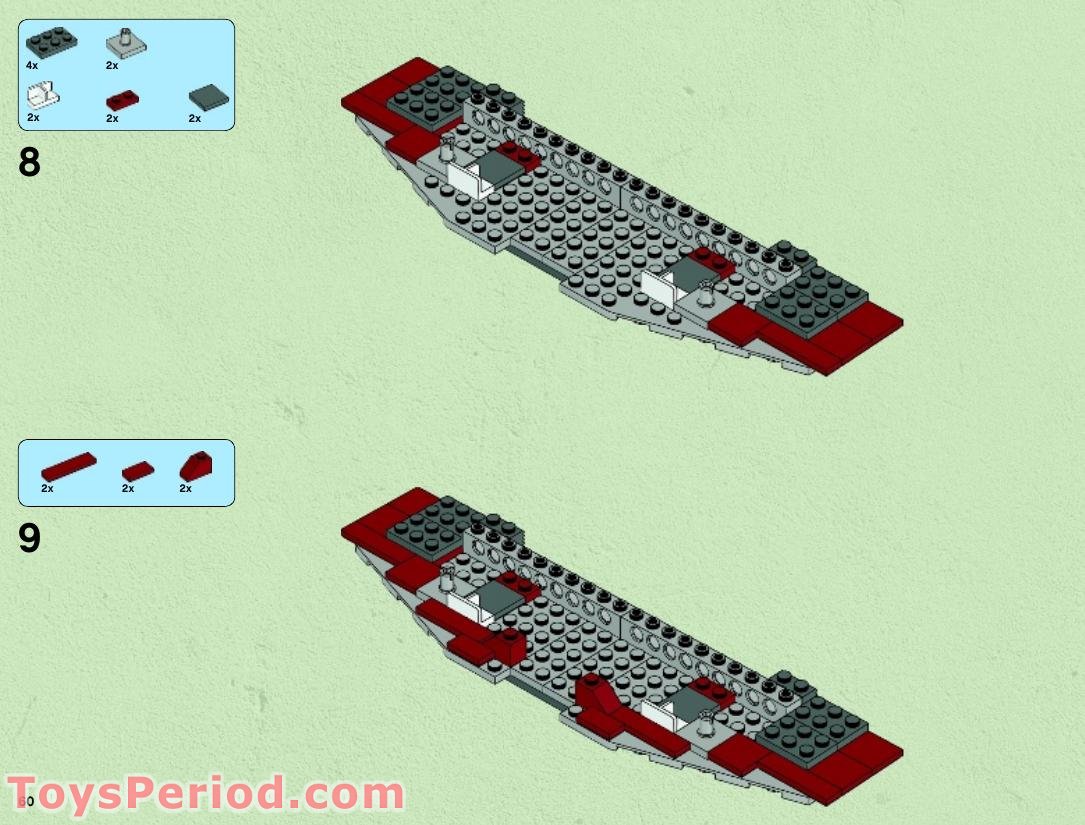 LEGO 75025 Jedi Defender-class Cruiser Instructions and Parts List