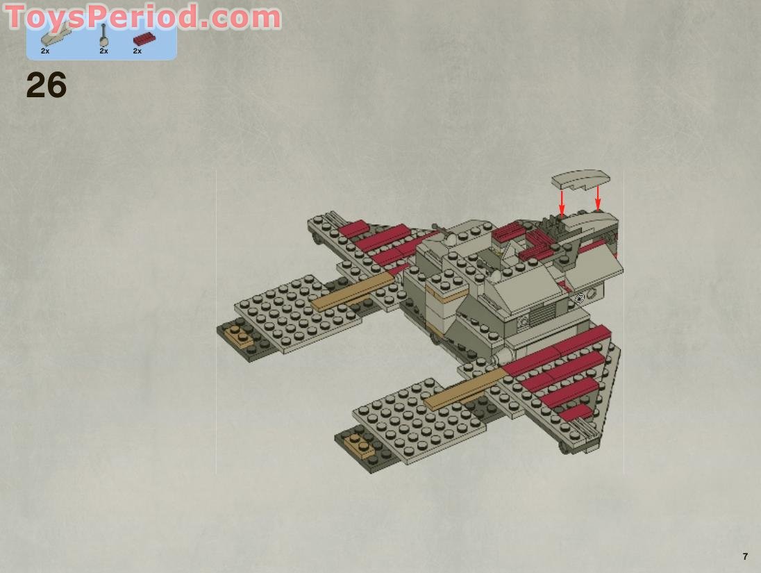 LEGO 7964 Republic Frigate Instructions and Parts List