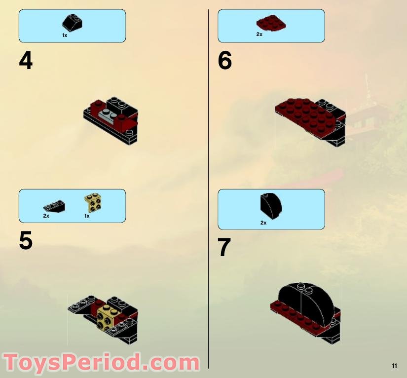 LEGO 9448 Samurai Mech Instructions and Parts List