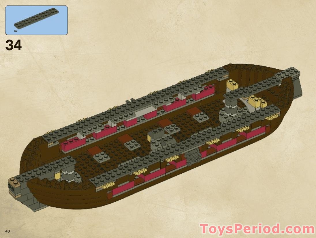 LEGO 4195 Queen Anne's Revenge Instructions and Parts List