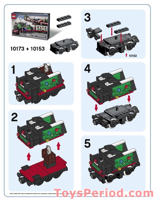 LEGO 10173 Holiday Train Set Parts Inventory and Instructions - LEGO ...