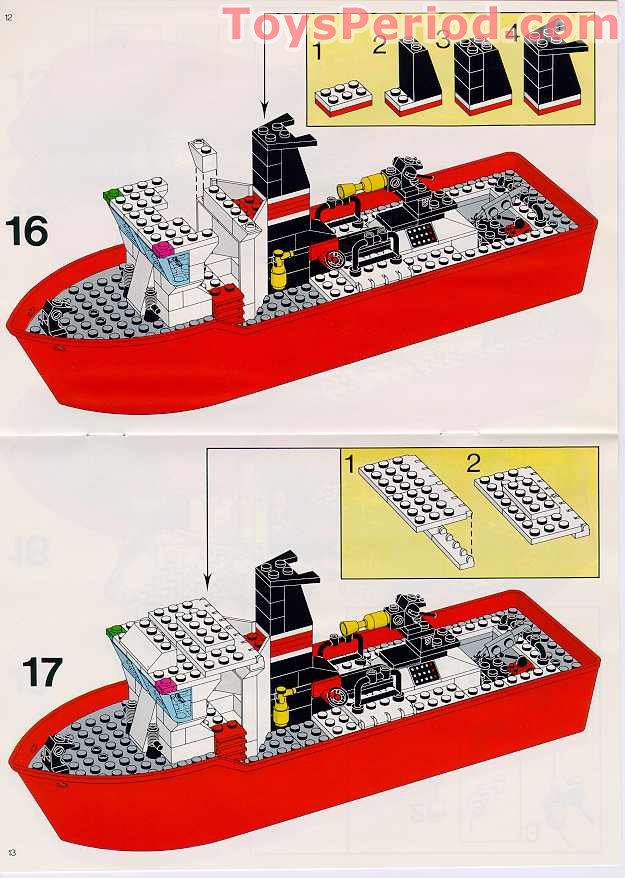 LEGO 4020 Fire Fighting Boat Instructions and Parts List