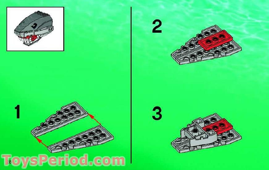 LEGO 7773 Tiger Shark Attack Instructions and Parts List