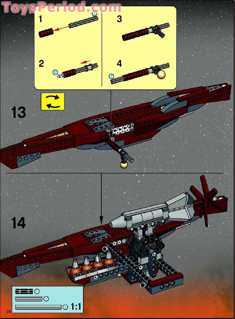 LEGO 7260 Wookiee Catamaran Instructions and Parts List