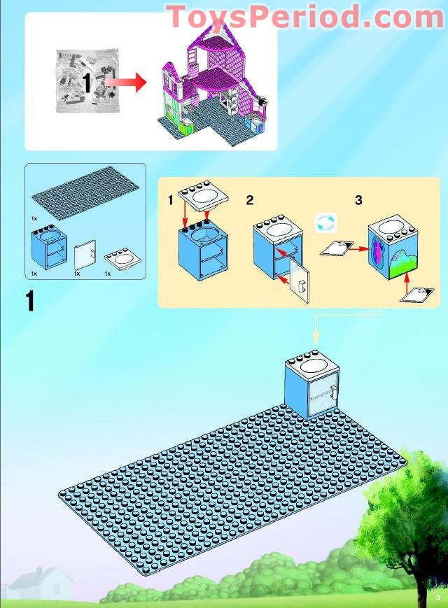 LEGO 7586 Sunshine Home Instructions and Parts List