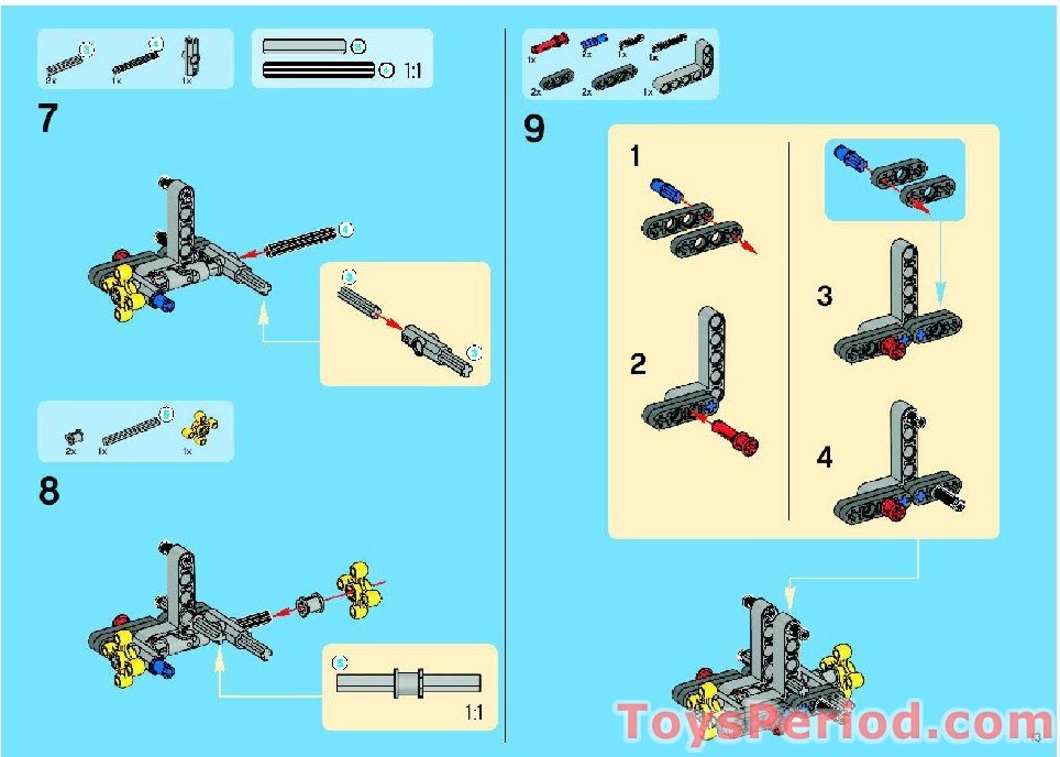 LEGO 8274 Combine Harvester Instructions and Parts List