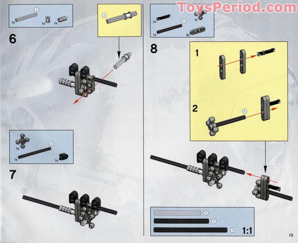 LEGO 8596 Takanuva Instructions and Parts List
