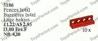 LEGO 5186 Fences Set Parts List