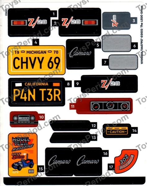 LEGO Sets with Part 10304stk01 Sticker Sheet for Set 10304 - (10100656/ ...