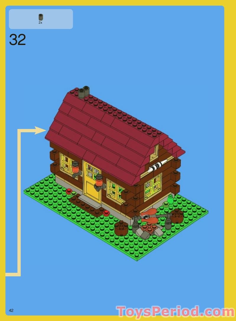 LEGO 5766 Log Cabin Instructions and Parts List