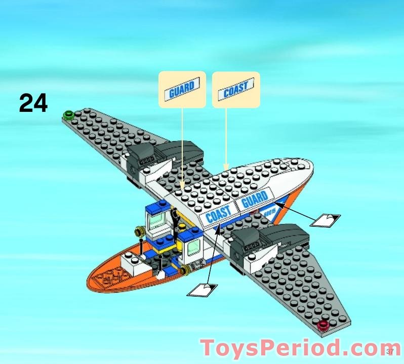 LEGO 60015 Coast Guard Plane Instructions and Parts List