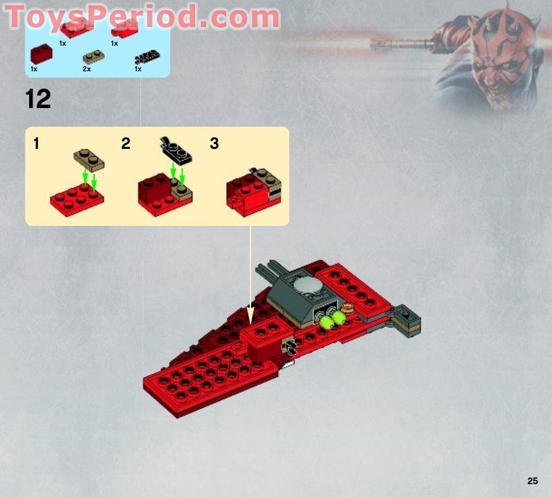 LEGO 9497 Republic Striker-class Starfighter Instructions and Parts List