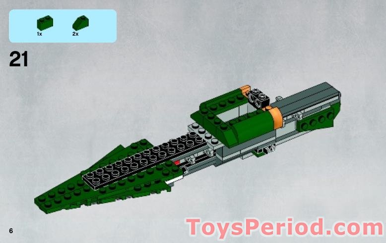 LEGO 9498 Saesee Tiin's Jedi Starfighter Instructions and Parts List