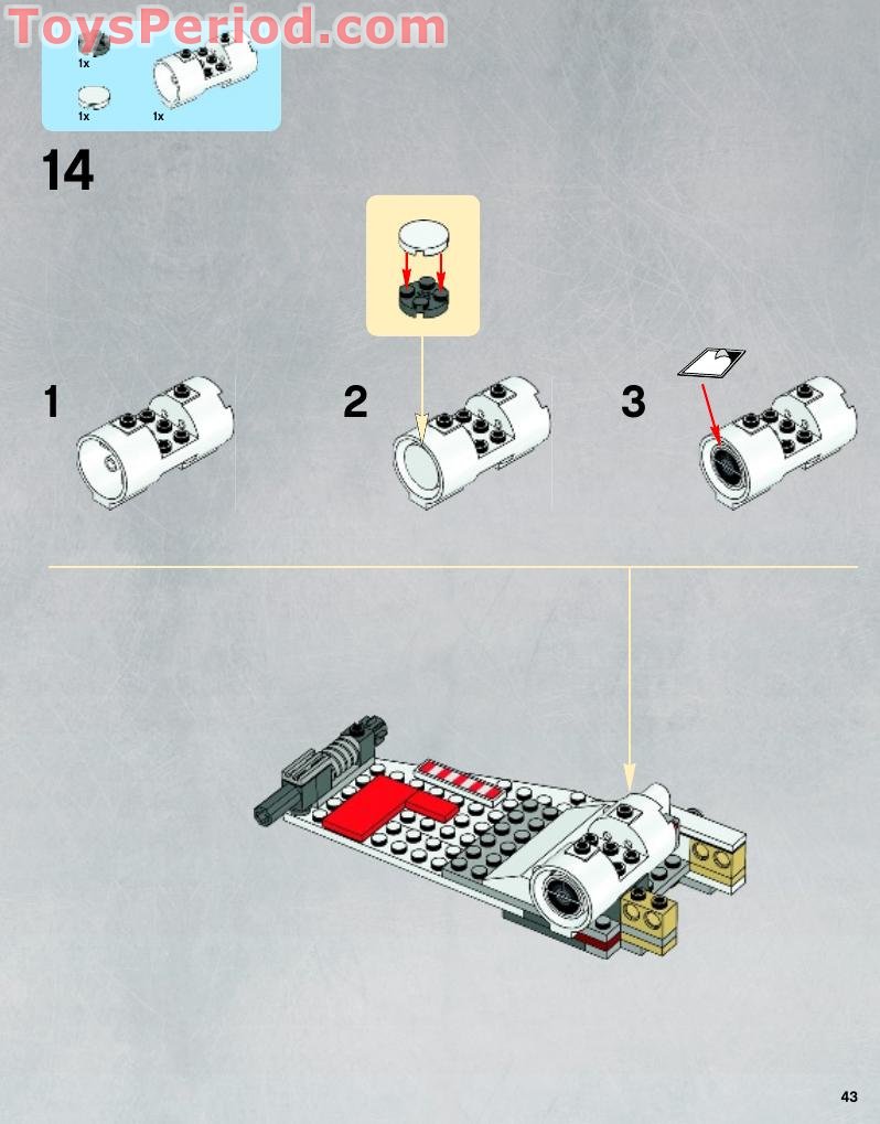 LEGO 9493 X-wing Starfighter Instructions and Parts List