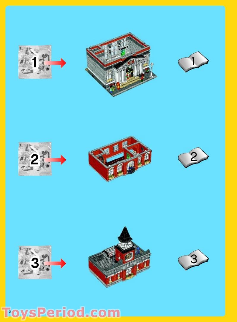 LEGO 10224 Town Hall Instructions and Parts List