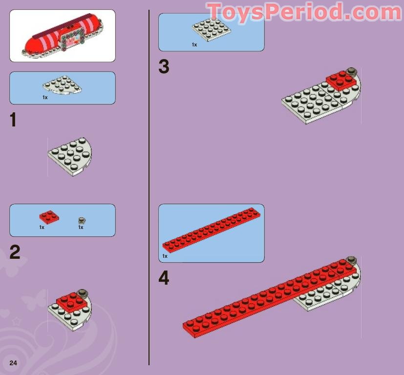 LEGO 3061 City Park Cafe Instructions and Parts List