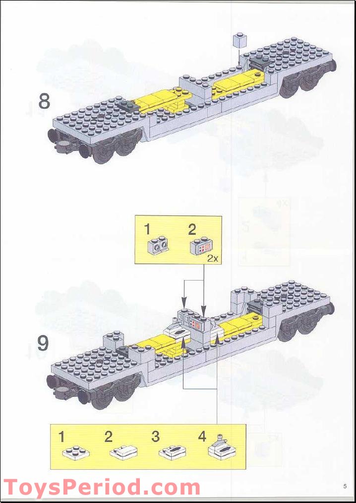 LEGO 10002 Railroad Club Car Instructions and Parts List