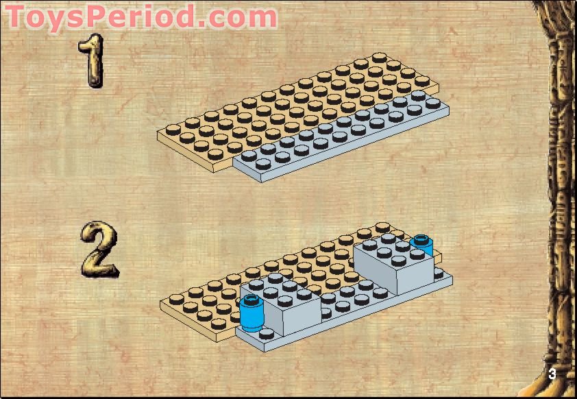LEGO 2996 Adventurers Tomb Instructions and Parts List