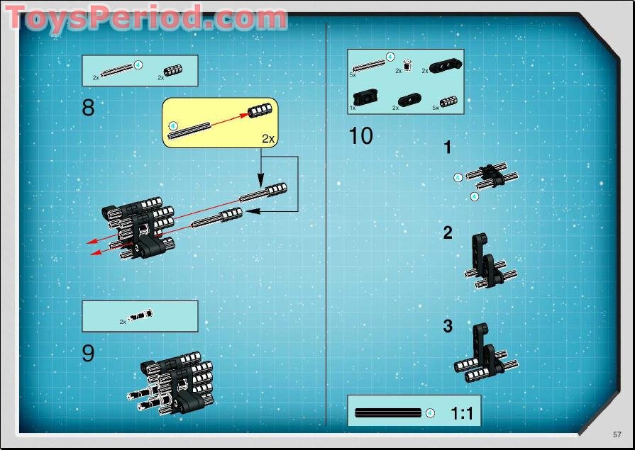 LEGO 4481 Technic Hailfire Droid Instructions and Parts List