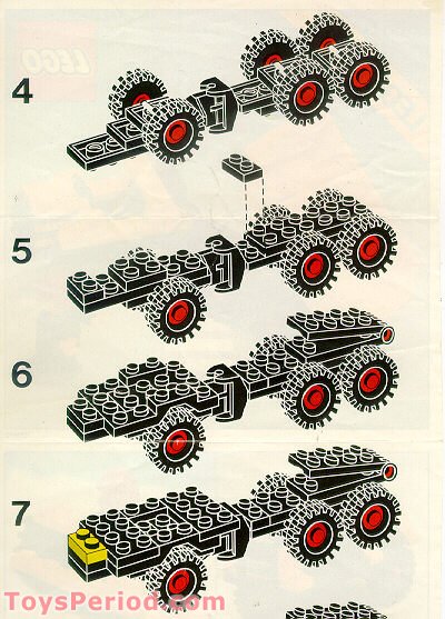 LEGO 6652 Construction Truck Instructions and Parts List