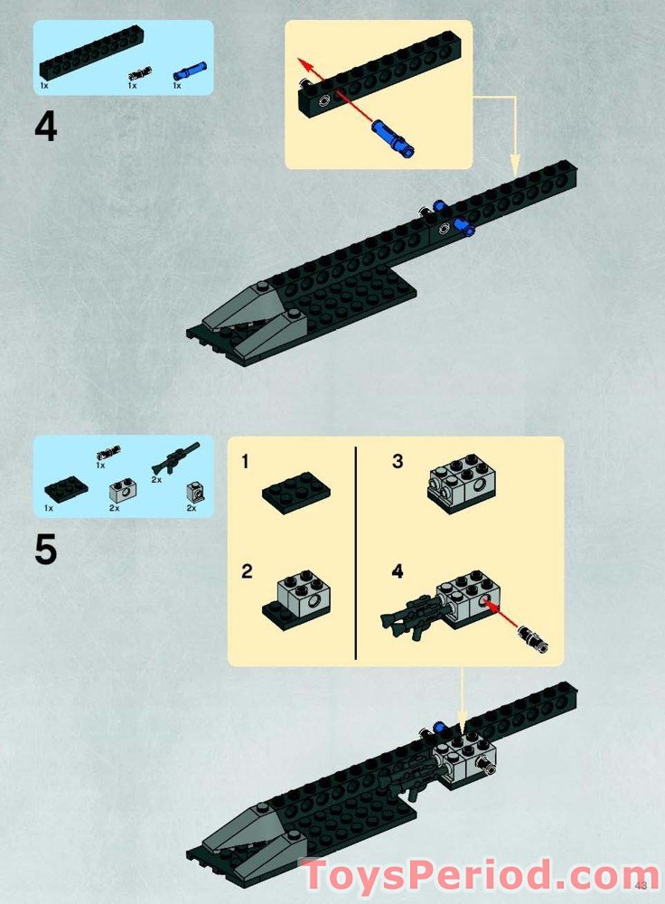 LEGO 7672 Rogue Shadow Instructions and Parts List