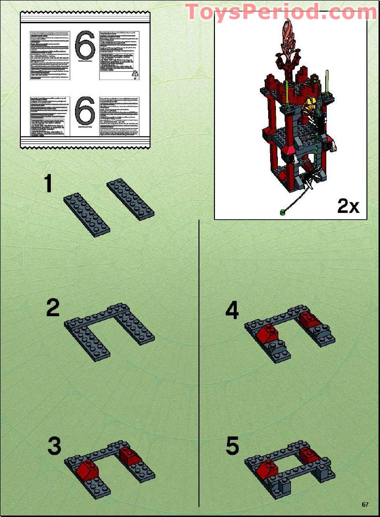 LEGO 8759 Battle of Metru Nui Instructions and Parts List