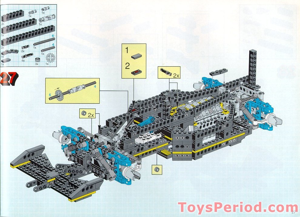 LEGO 8880 Super Car Instructions and Parts List