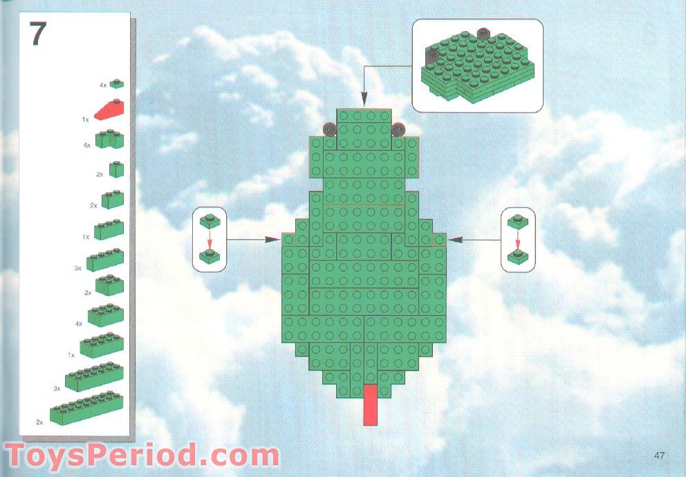 LEGO 3724 LEGO Dragon Instructions and Parts List