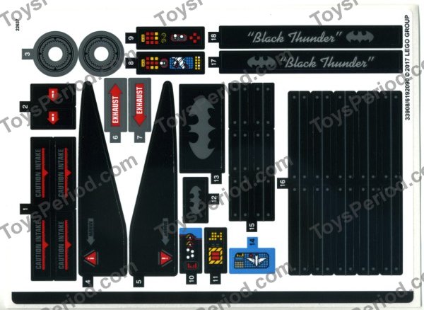 LEGO Sets with Part 70916stk01 Sticker Sheet for Set 70916 - (33908/ ...