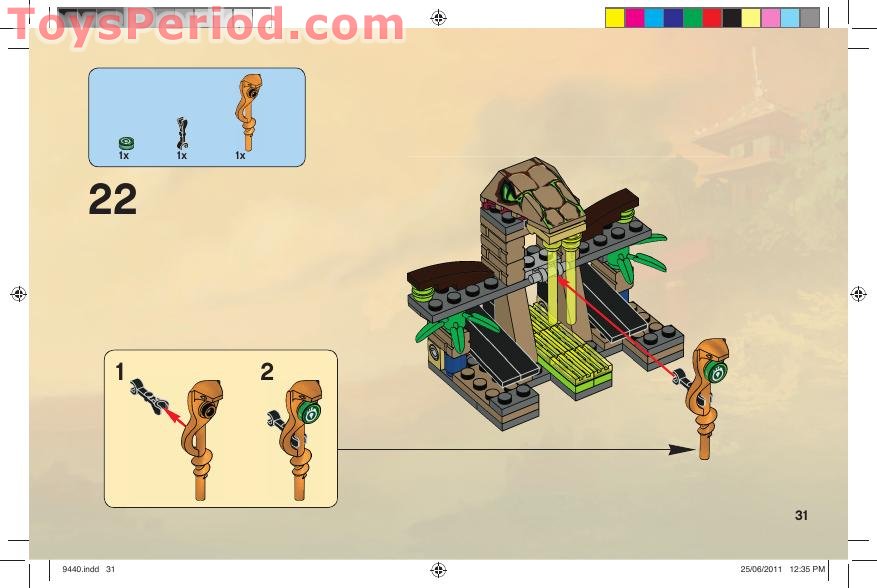 LEGO 9440 Venomari Shrine Instructions and Parts List