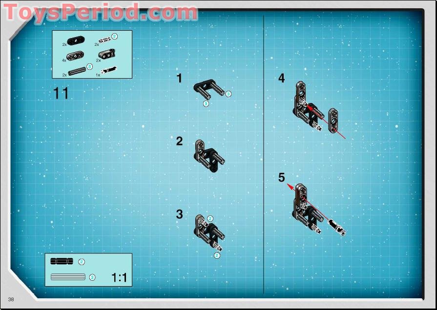 LEGO 4481 Technic Hailfire Droid Instructions and Parts List