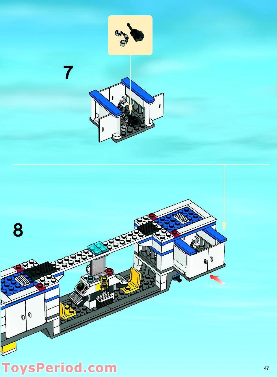 LEGO 7743 Police Command Center Instructions and Parts List